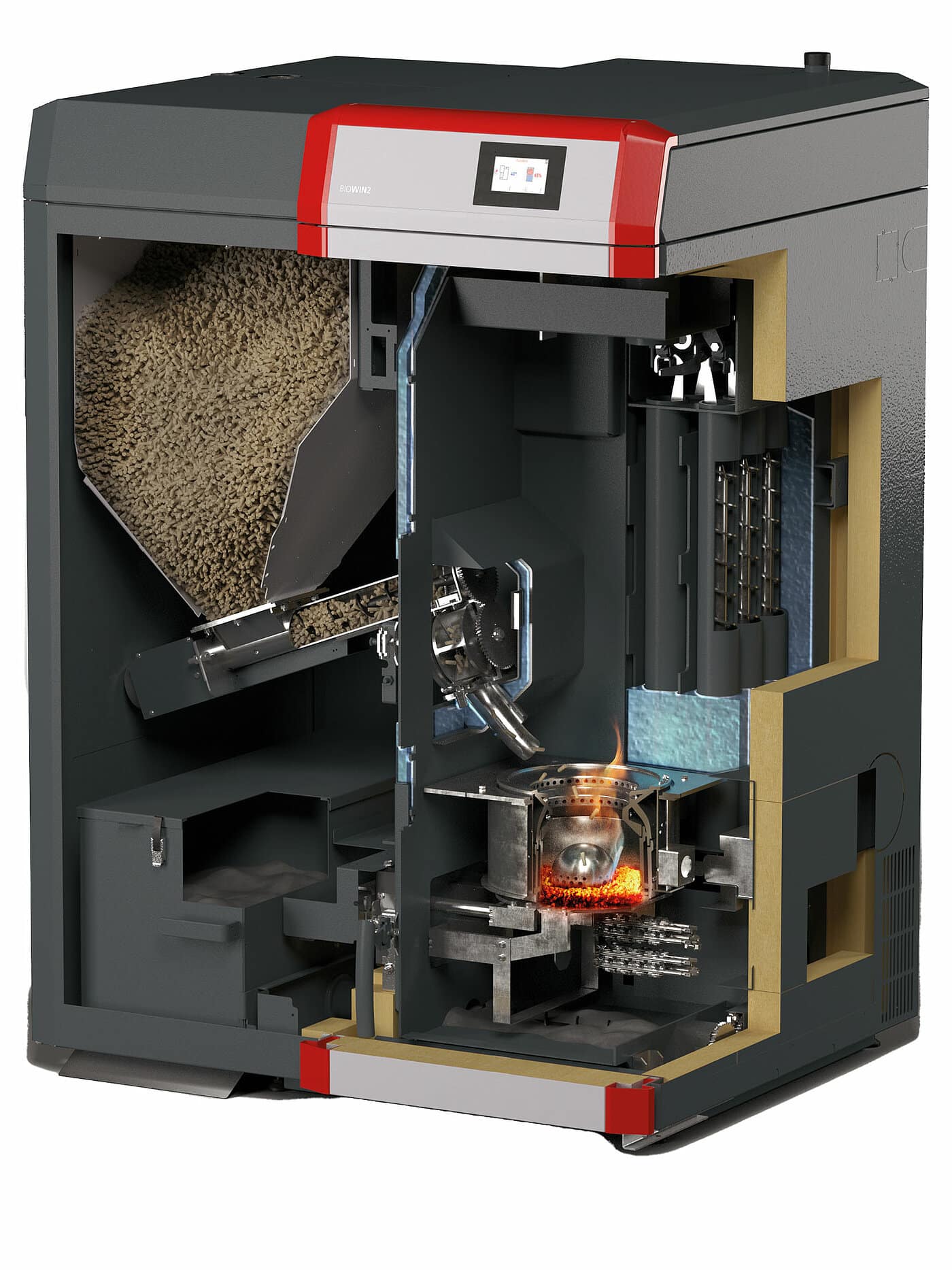 BIOWIN XL PELLET BOILER with bulk pellet feed system - UL/CSA - Caluwe ...